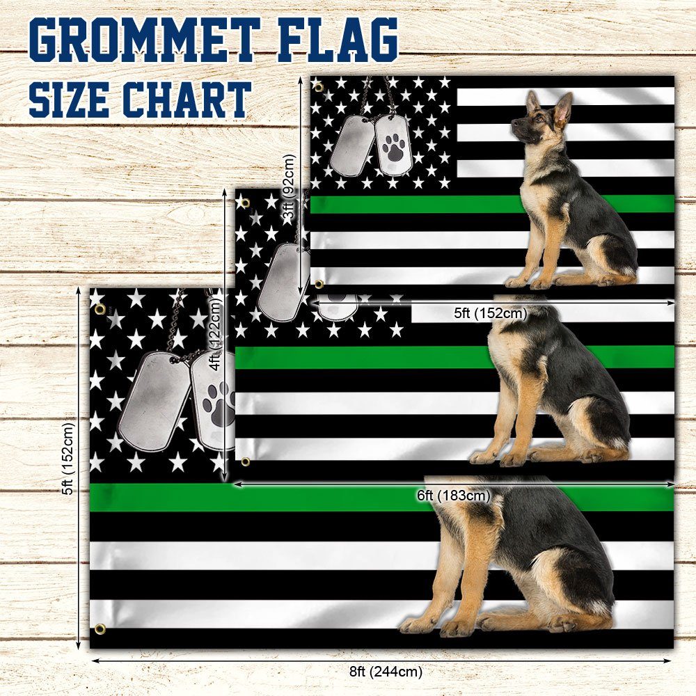 German Shepherd Flag Military Dog German Shepherd Grommet Flag ...