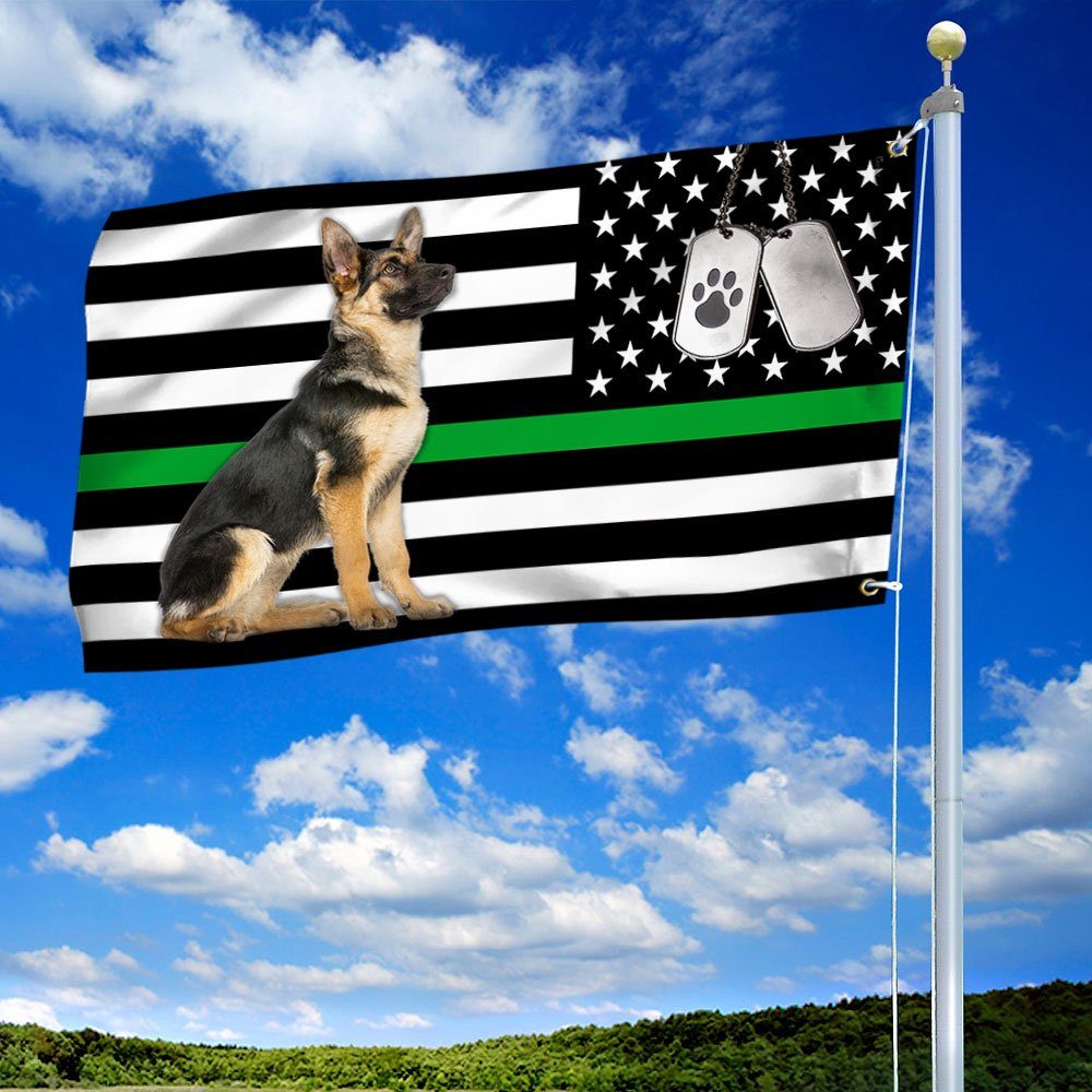 German Shepherd Flag Military Dog German Shepherd Grommet Flag ...