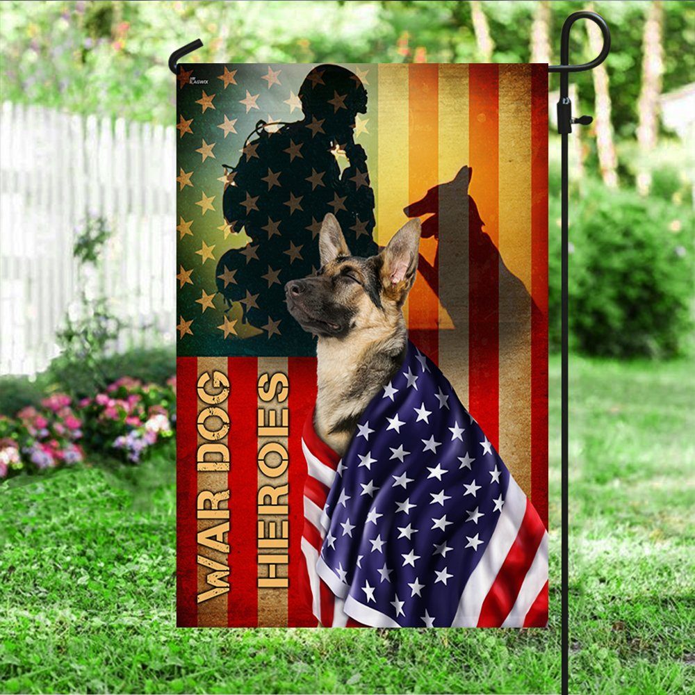 German Shepherd Flag War Dog Heroes BNN281F - Flagwix