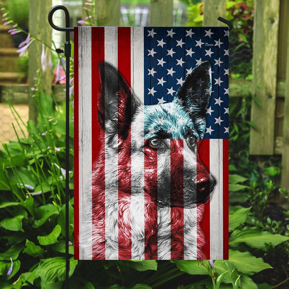 German Shepherd U.S Flag – Flagwix