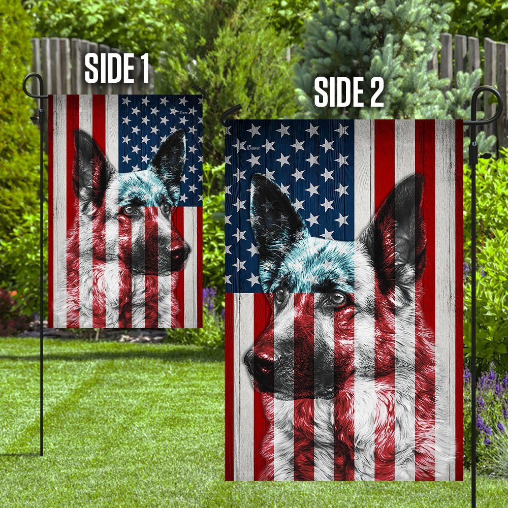 German Shepherd U.S Flag – Flagwix