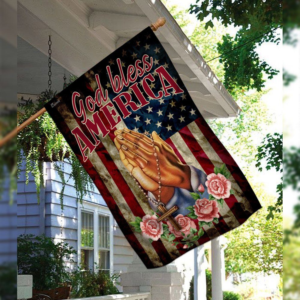 God Bless America. Jesus Christian Prayer Flag – Flagwix