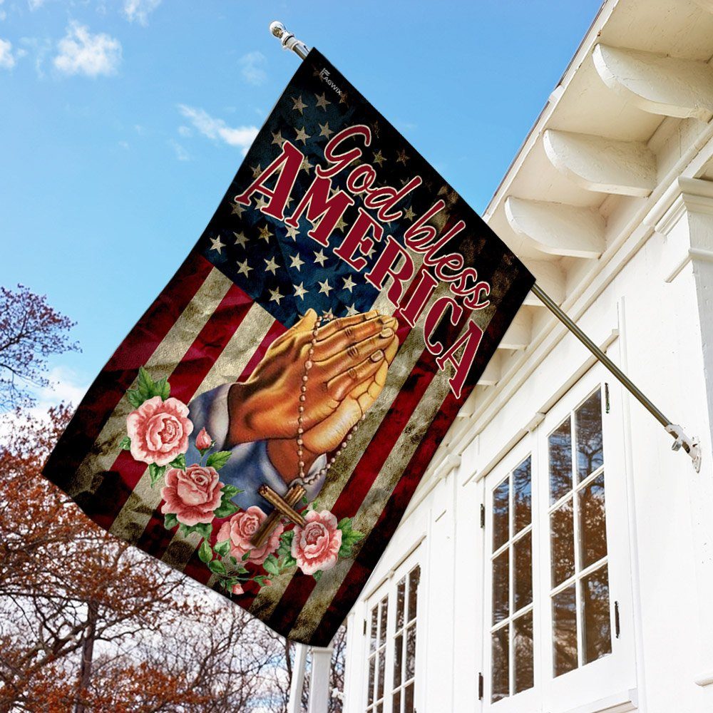 God Bless America. Jesus Christian Prayer Flag – Flagwix
