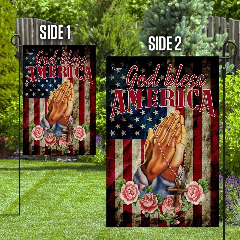 God Bless America. Jesus Christian Prayer Flag – Flagwix