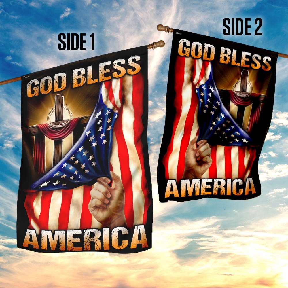God Bless America - Christian Cross Flag - Flagwix