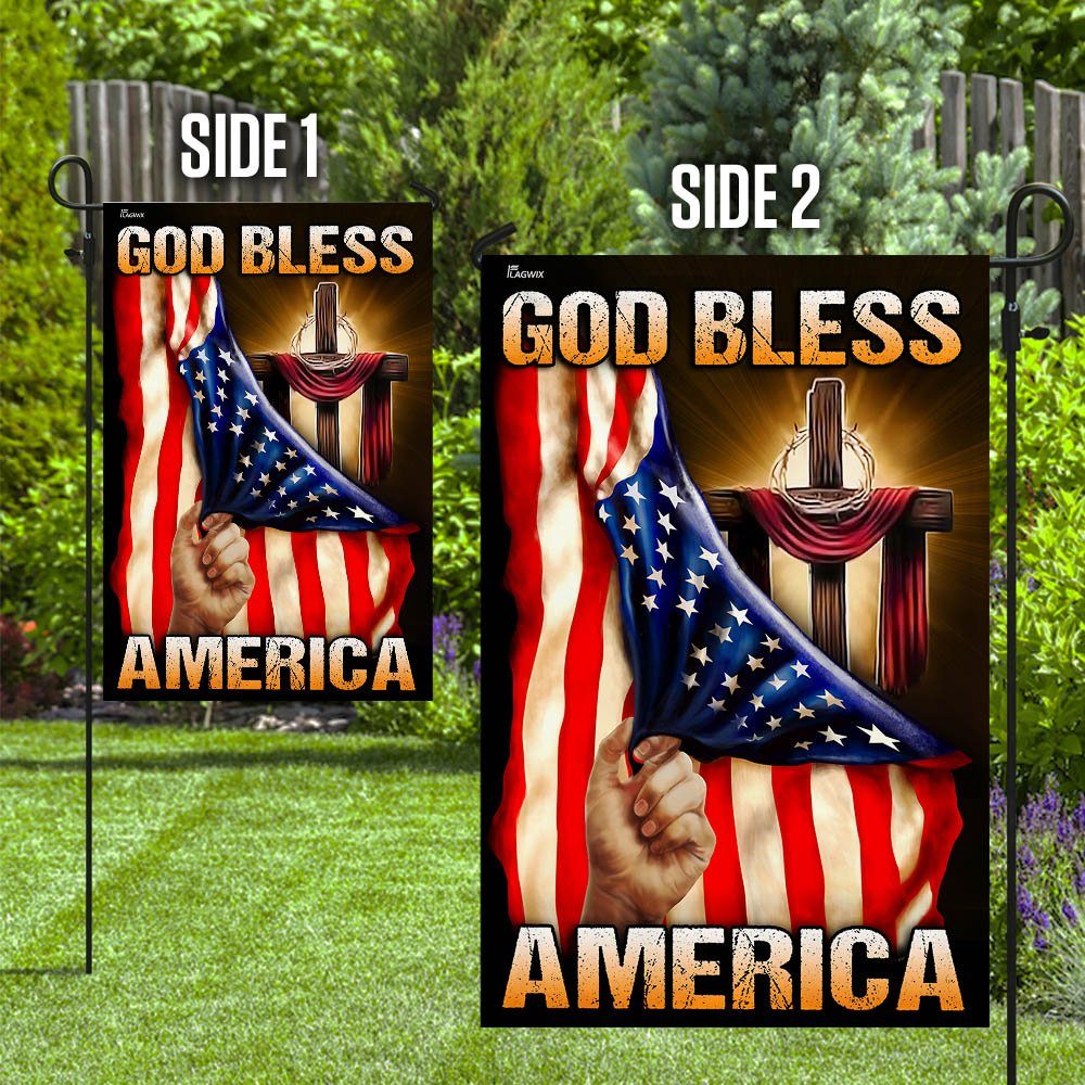 God Bless America - Christian Cross Flag - Flagwix