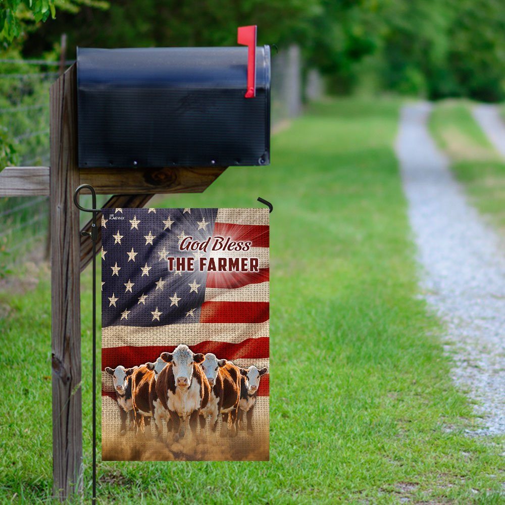 God Bless The Farmer. Cow Cattle Flag – Flagwix