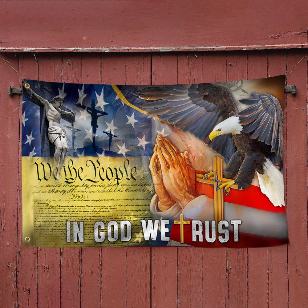 God Eagle Grommet Flag In God We Trust MLH2239GF – Flagwix