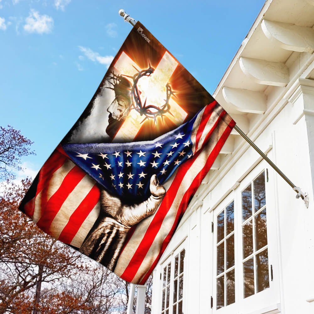 God Jesus Christian Cross Flag - Flagwix