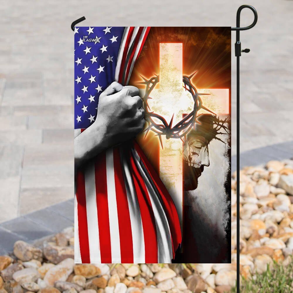 God Jesus Christian Cross Flag - Flagwix