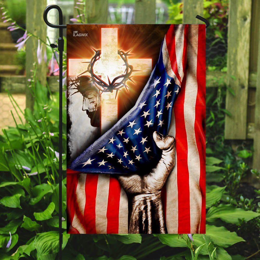God Jesus Christian Cross Flag - Flagwix
