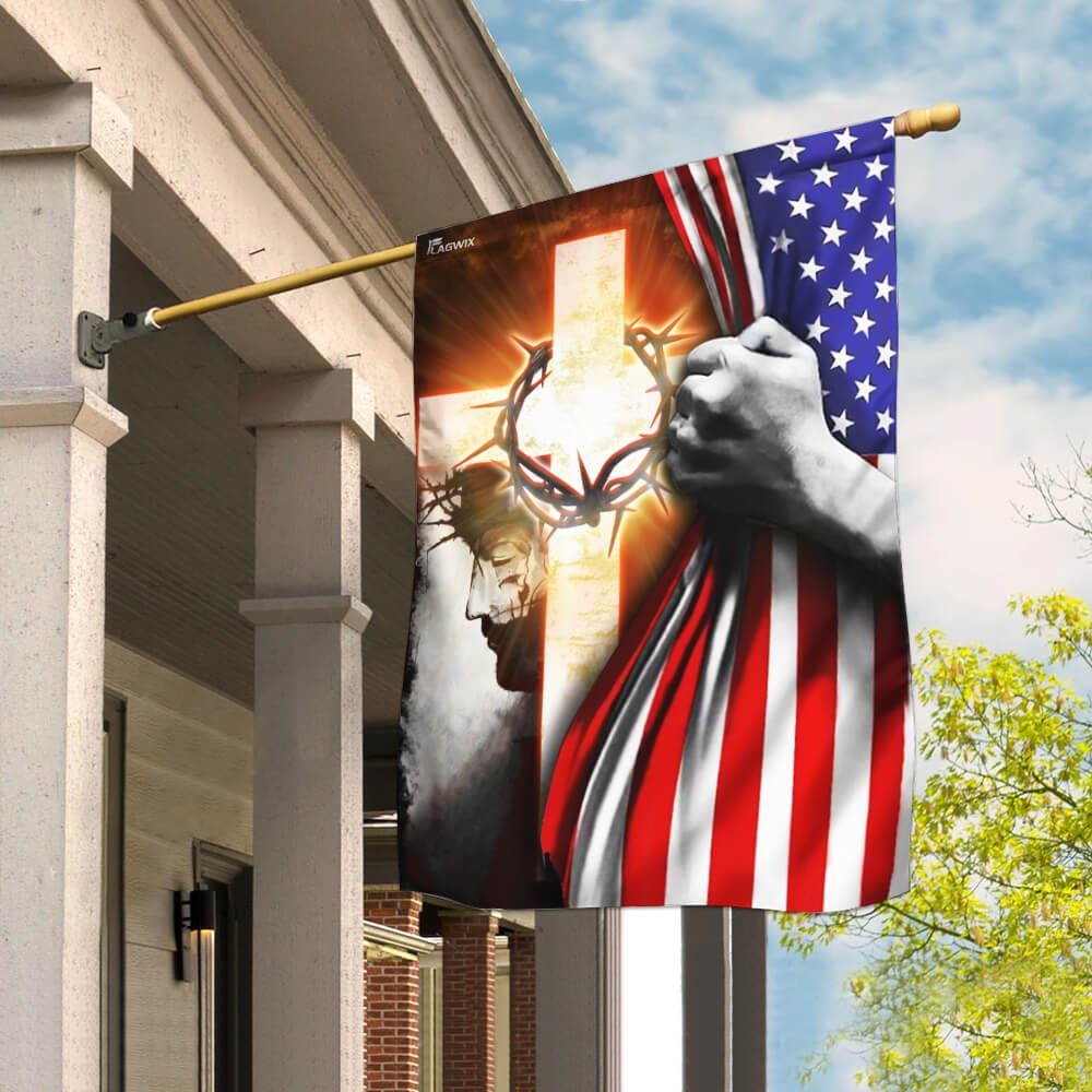 God Jesus Christian Cross Flag - Flagwix