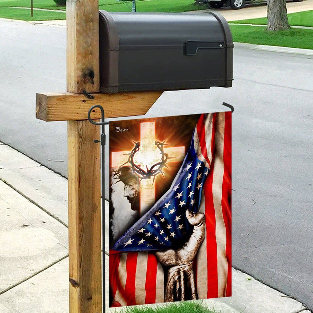 God Jesus Christian Cross Flag - Flagwix