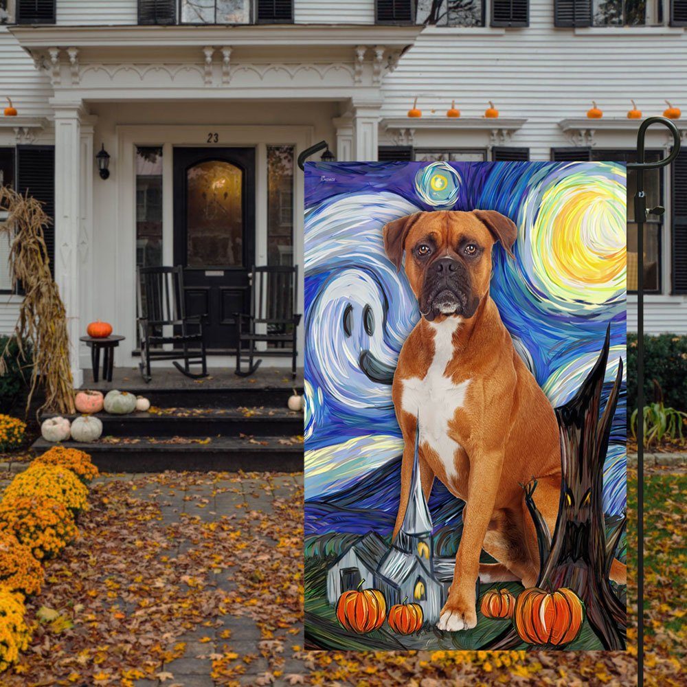 Halloween Flag Boxer Scary Starry Night DDH2794Fv1 - Flagwix