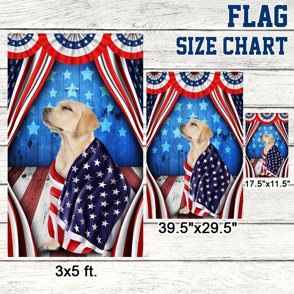 Happy 4th Of July. Patriotic Dog Yellow Labrador Retriever American ...