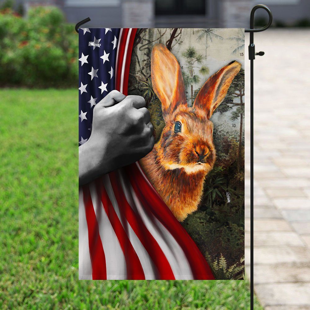 Happy Easter Bunny Rabbit American Flag - Flagwix