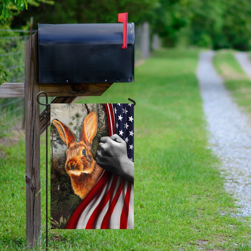 Happy Easter Bunny Rabbit American Flag - Flagwix