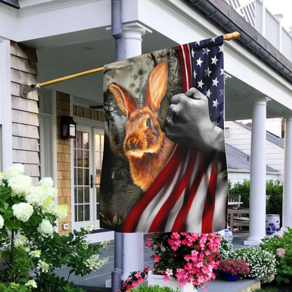 Happy Easter Bunny Rabbit American Flag - Flagwix
