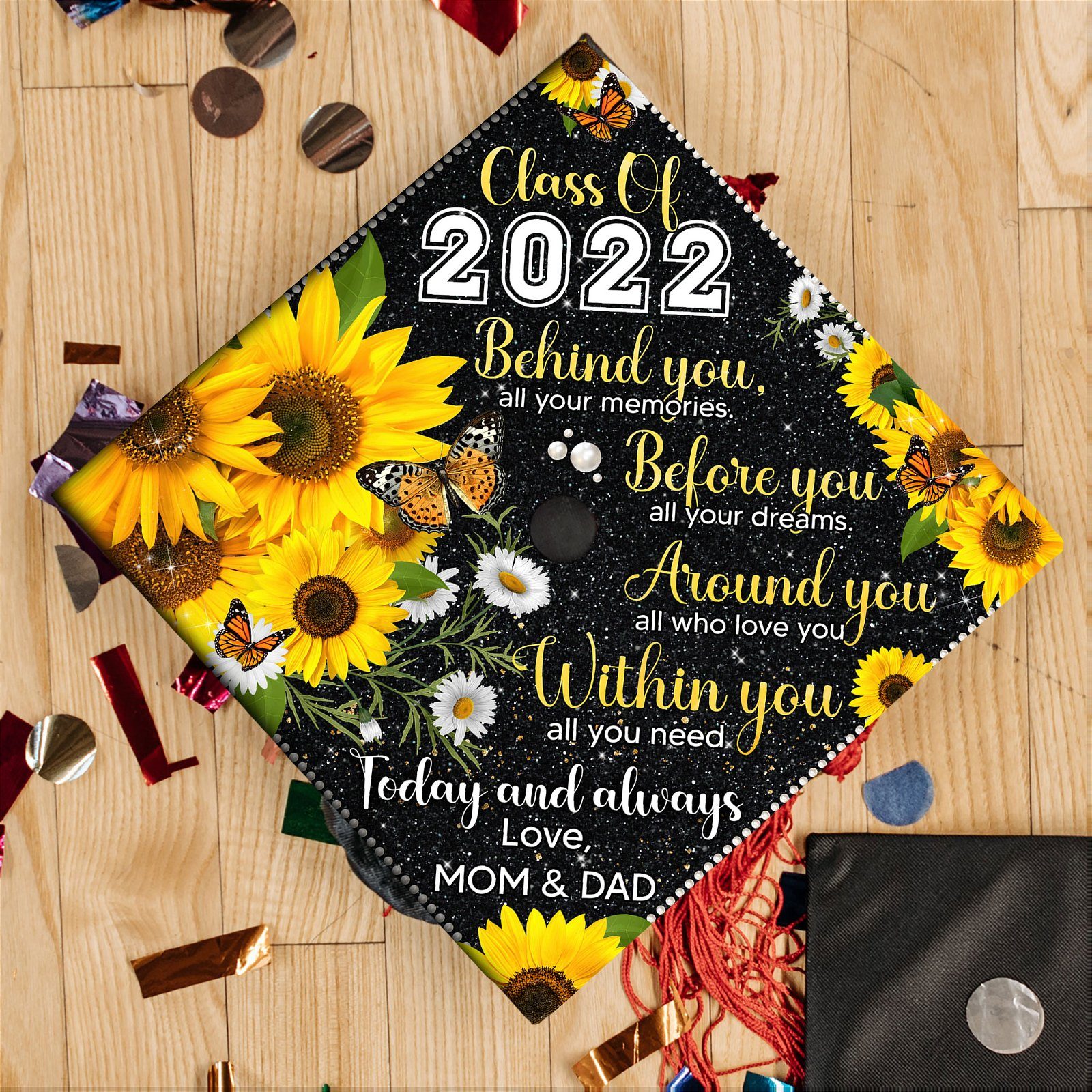 Happy Graduation Girl From Mom And Dad, Class Of 2022 Graduation Cap ...