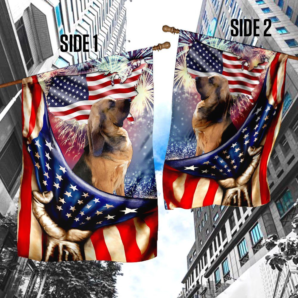 Happy Independence Day Bloodhound Flag – Flagwix