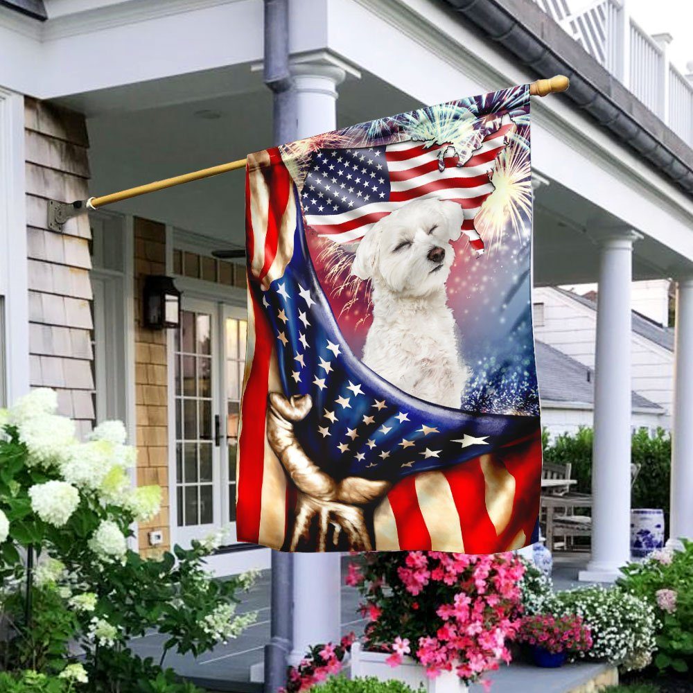 Happy Independence Day Curly Maltese Flag – Flagwix