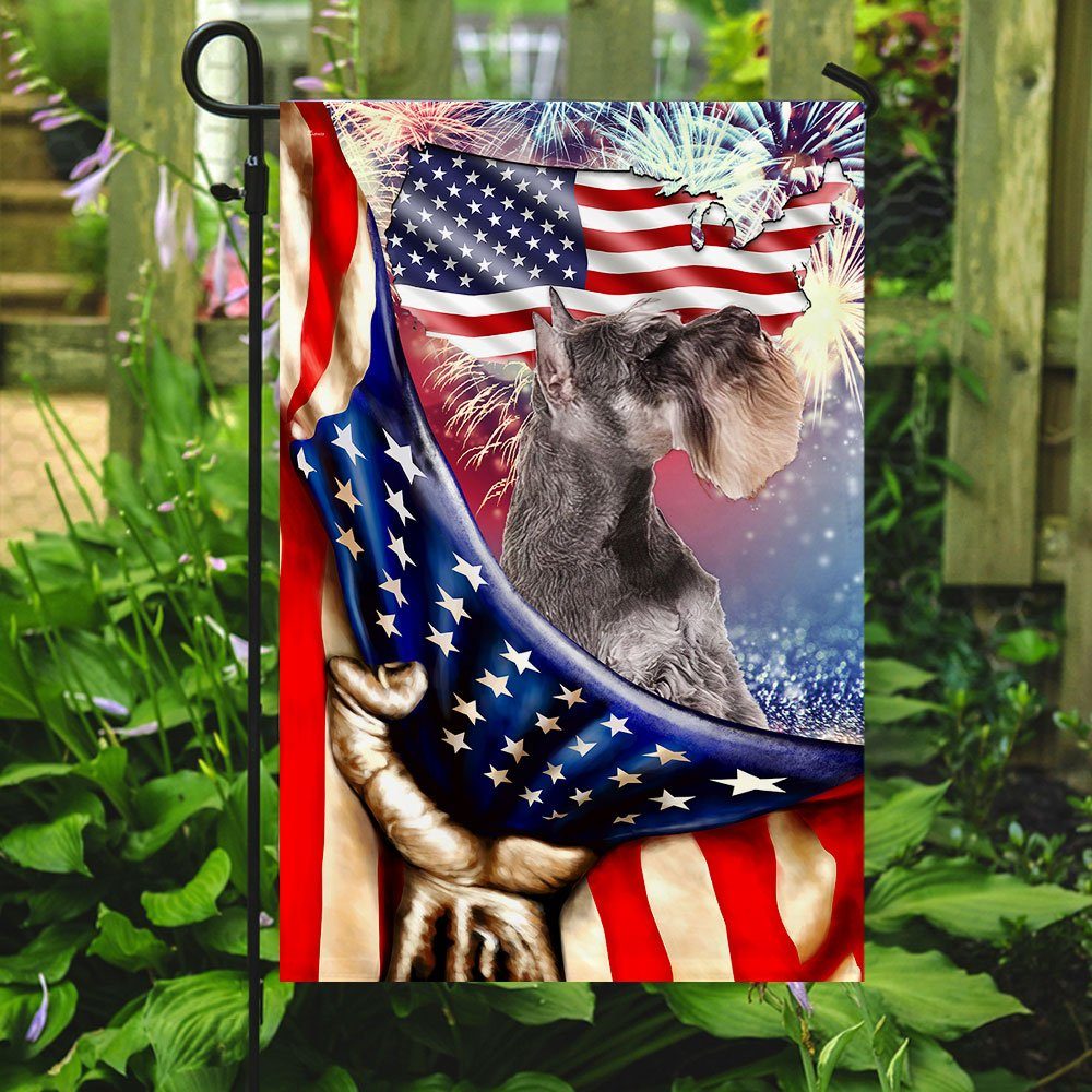 Happy Independence Day Miniature Schnauzer Flag – Flagwix