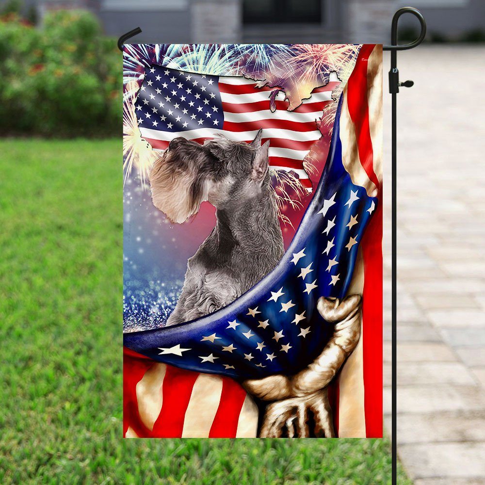 Happy Independence Day Miniature Schnauzer Flag – Flagwix