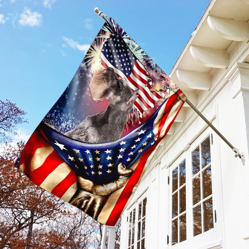 Happy Independence Day Miniature Schnauzer Flag – Flagwix
