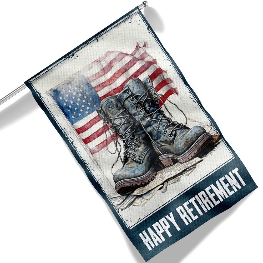 Happy Retirement U.S. Veteran Flag TQN1384F - Flagwix