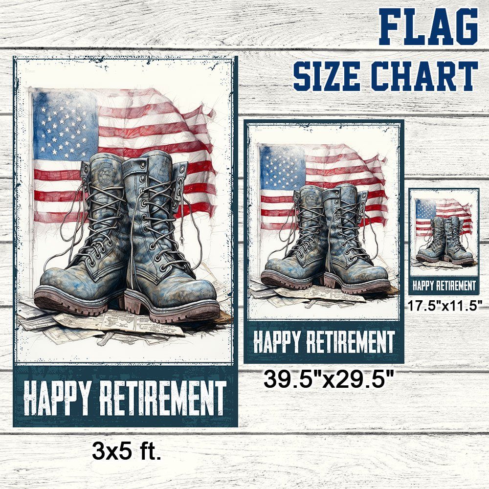 Happy Retirement U.S. Veteran Flag TQN1384F - Flagwix