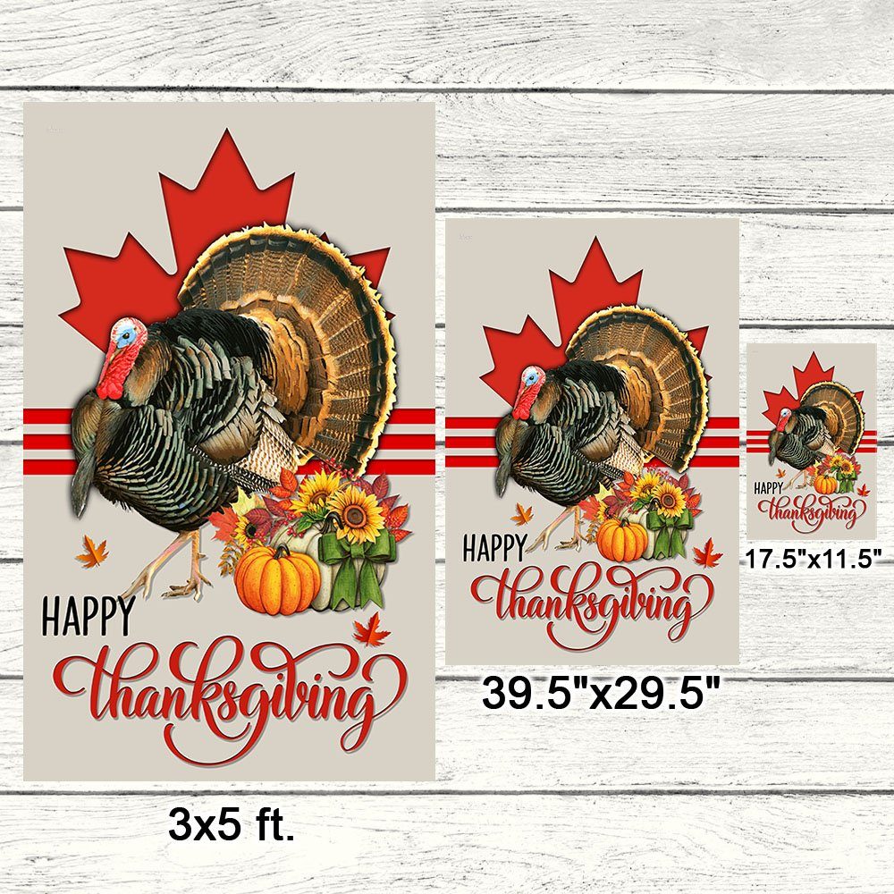 Happy Thanksgiving Canada Flag BNN462F - Flagwix