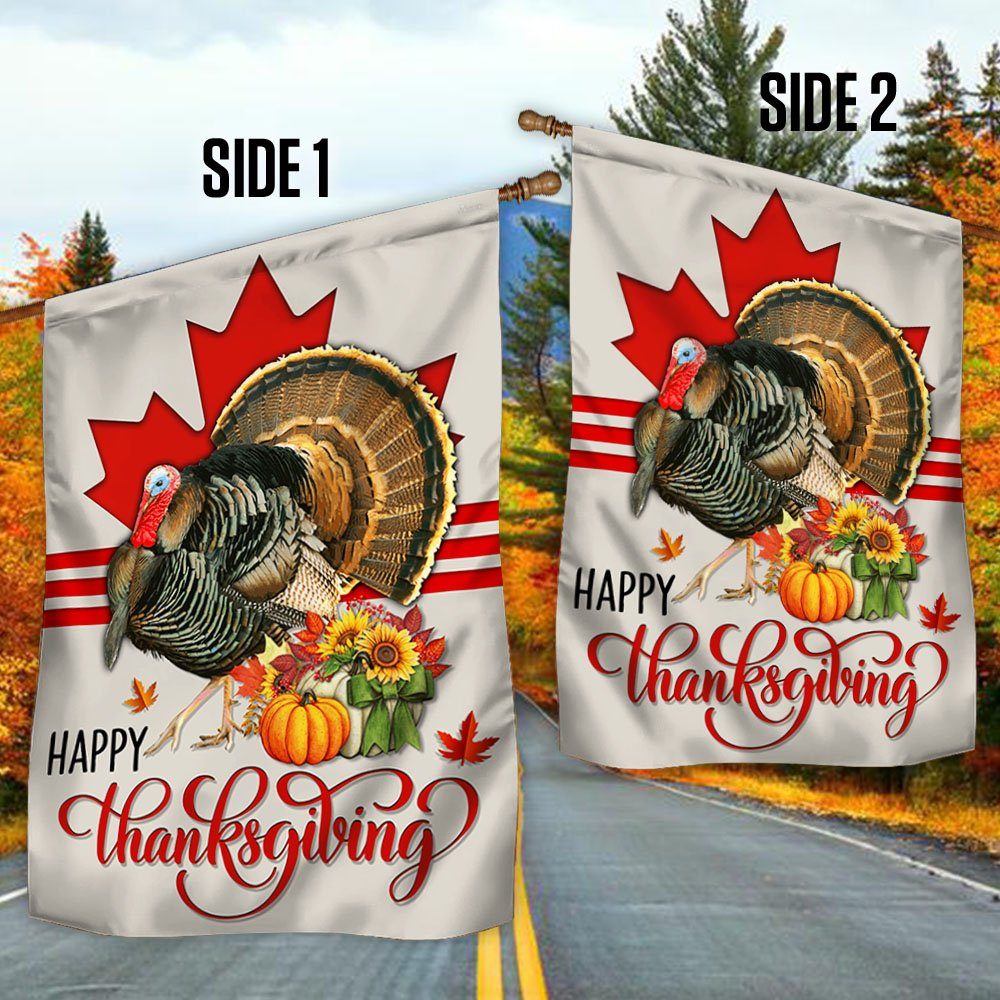 Happy Thanksgiving Canada Flag BNN462F - Flagwix