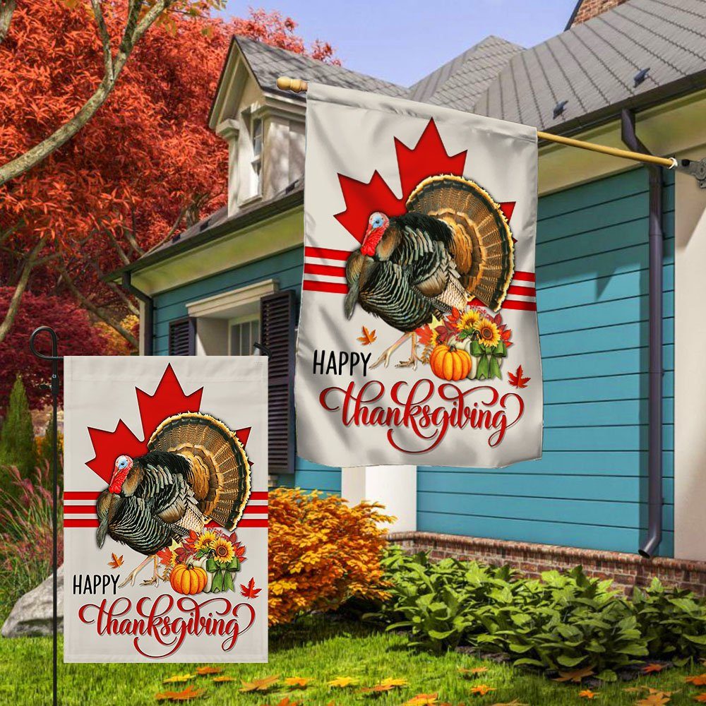 Happy Thanksgiving Canada Flag BNN462F - Flagwix