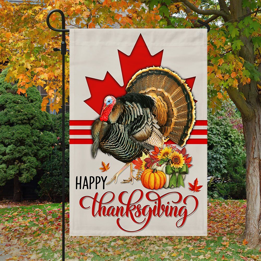 Happy Thanksgiving Canada Flag BNN462F - Flagwix