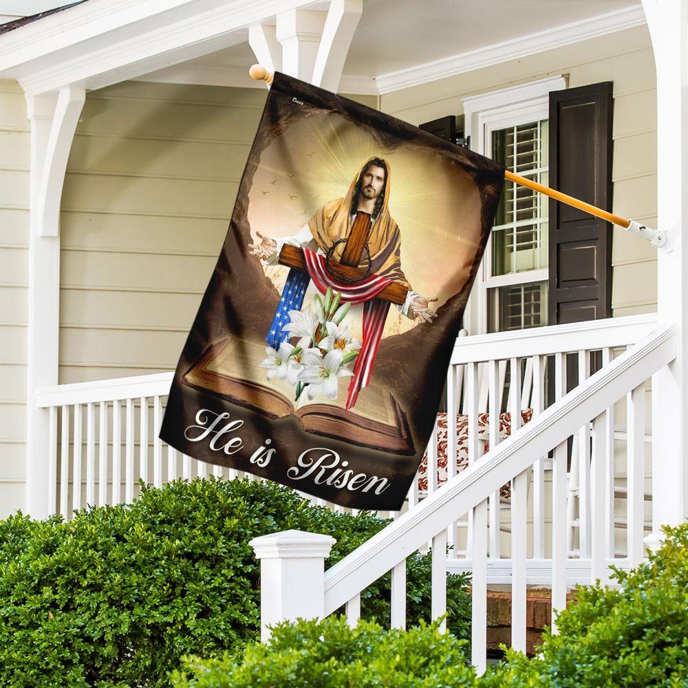 He Is Risen Jesus Christ Flag - Flagwix