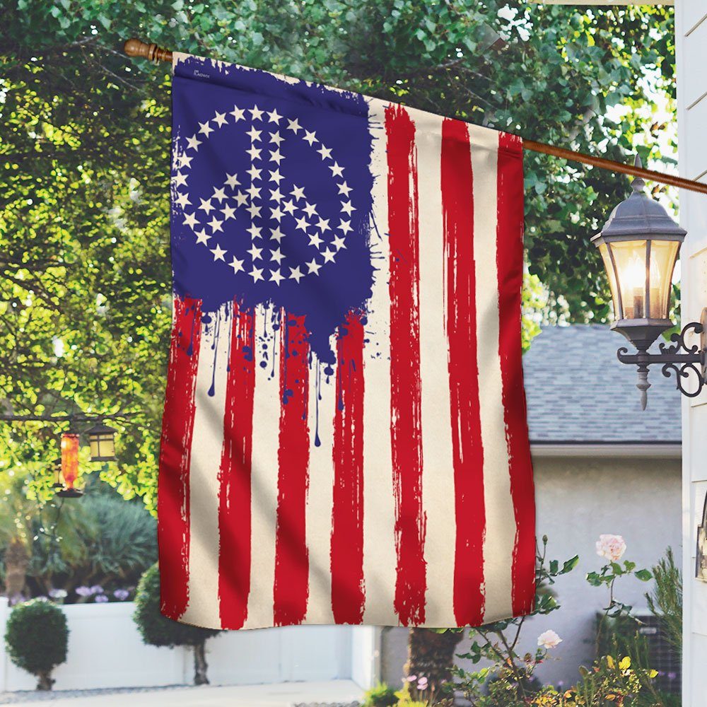 Hippie Flag Peace Sign Symbol LNT319F - Flagwix
