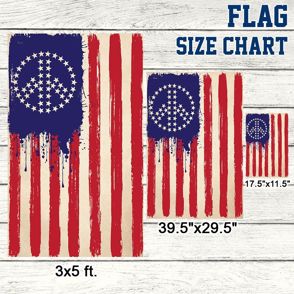 Hippie Flag Peace Sign Symbol LNT319F - Flagwix