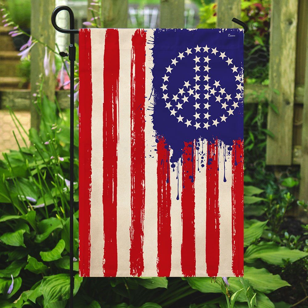 Hippie Flag Peace Sign Symbol LNT319F - Flagwix