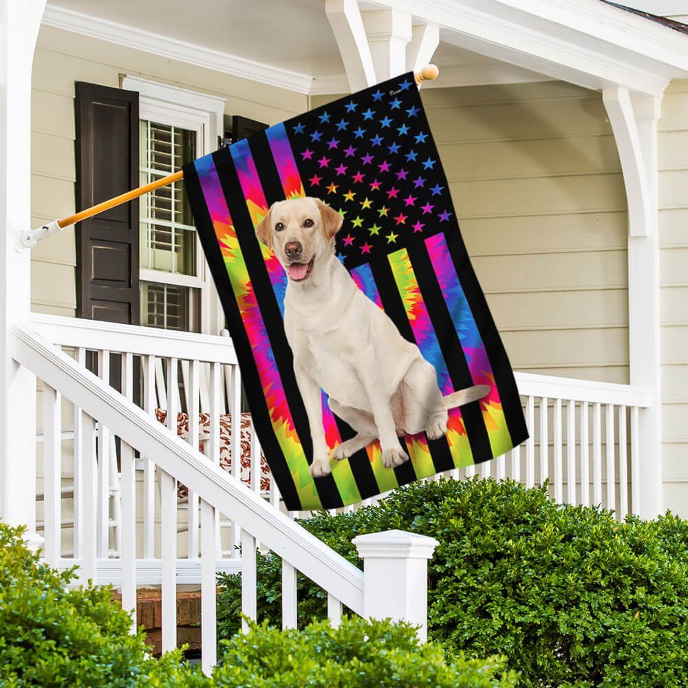 Hippie Labrador Dog Flag TTV530F - Flagwix