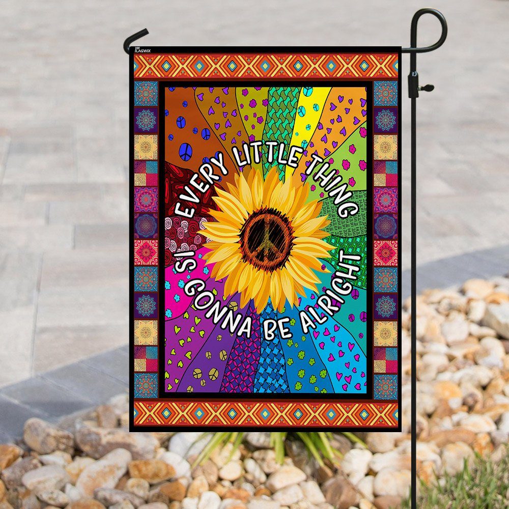 Hippie Sunflower Flag - Flagwix