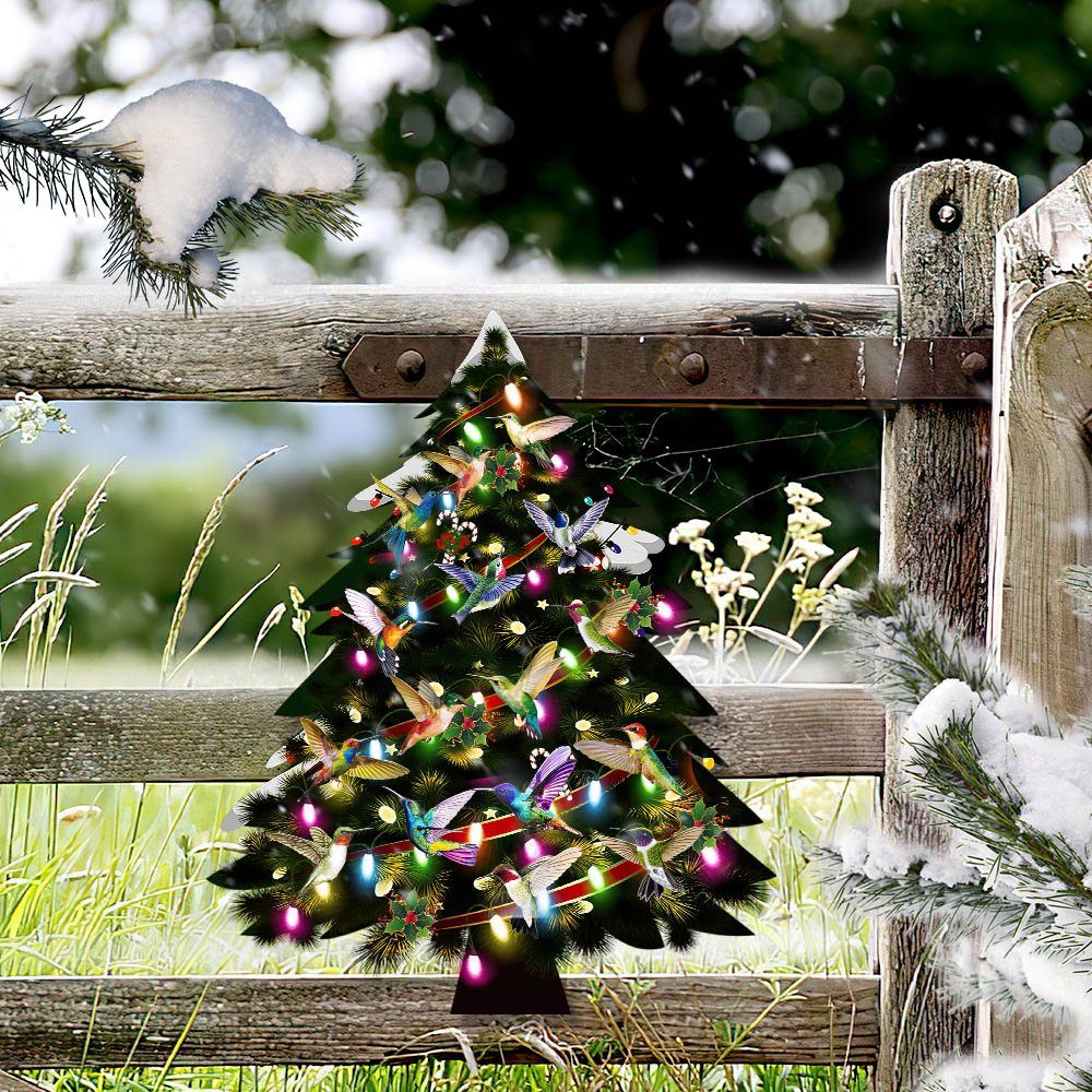 Hummingbird Christmas Tree Hanging Metal Sign THH3456MS – Flagwix