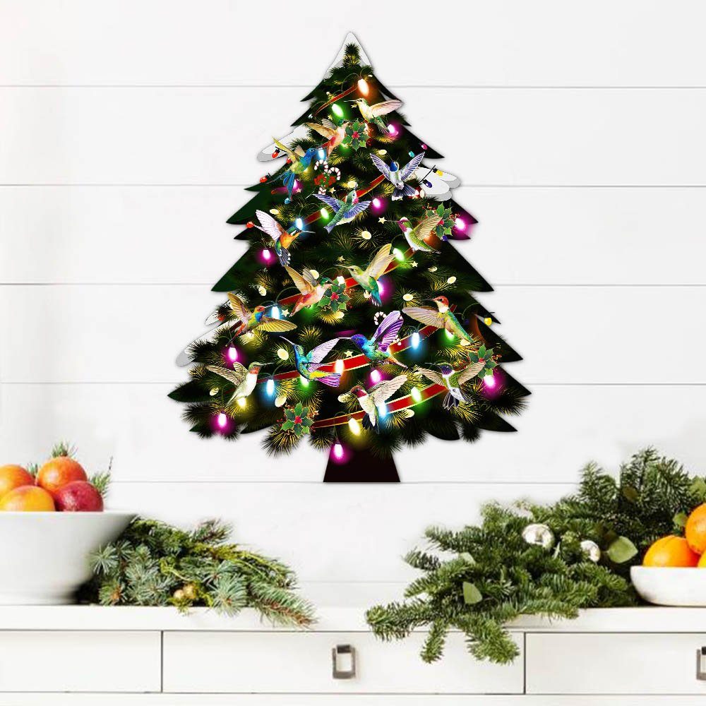 Hummingbird Christmas Tree Hanging Metal Sign THH3456MS – Flagwix