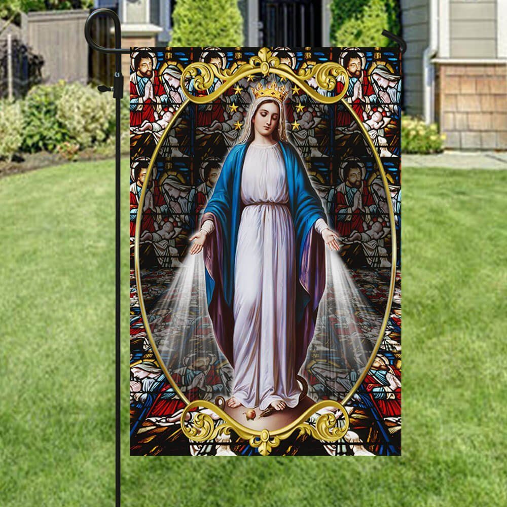 Immaculate Conception Virgin Mary Flag. Blessed Virgin Mary Flag ...