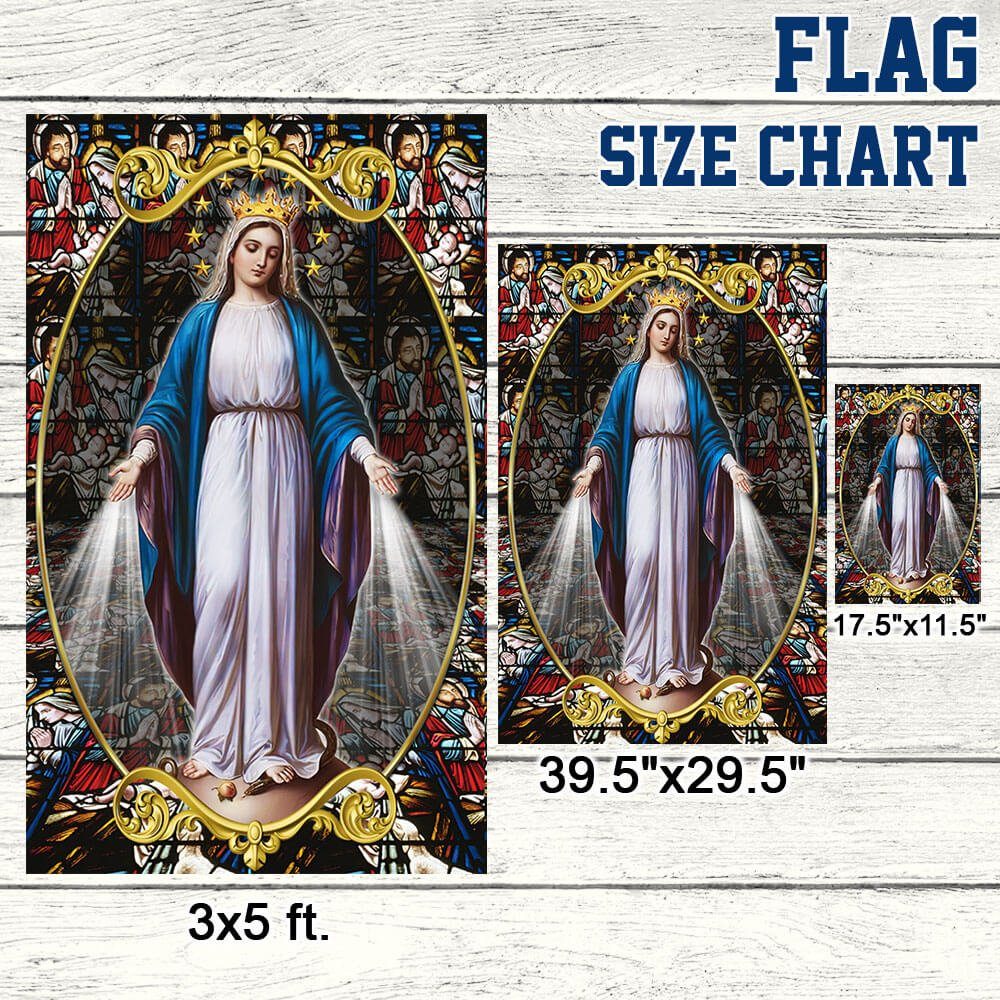 Immaculate Conception Virgin Mary Flag. Blessed Virgin Mary Flag ...