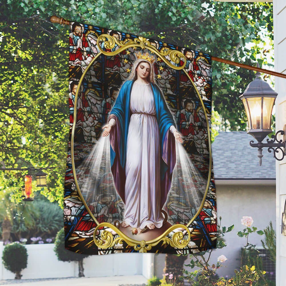 Immaculate Conception Virgin Mary Flag. Blessed Virgin Mary Flag ...