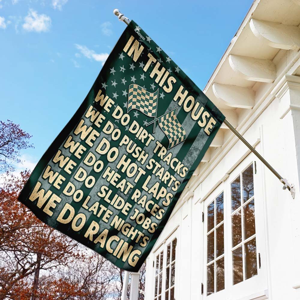 In This House We Do Dirt Tracks Flag - Flagwix