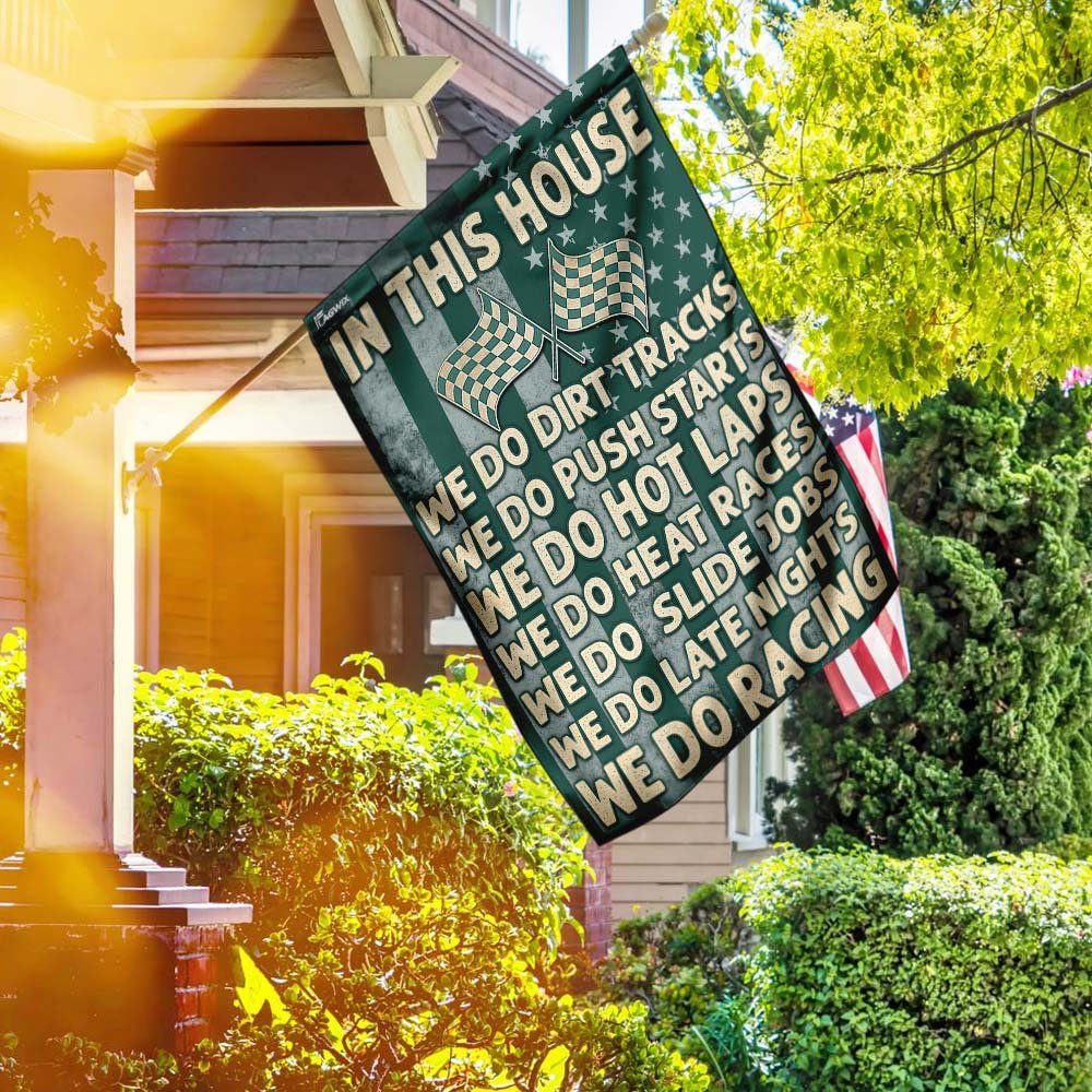 In This House We Do Dirt Tracks Flag - Flagwix