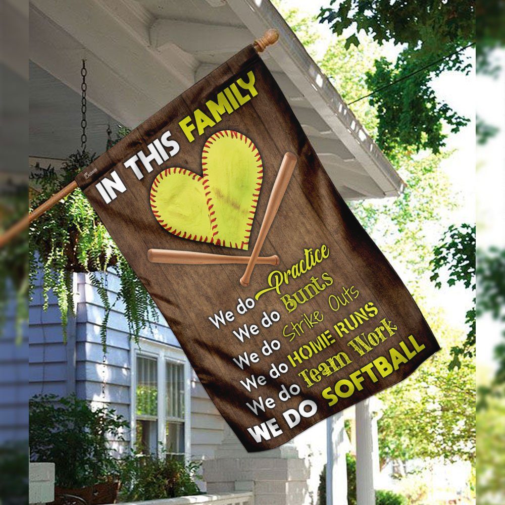 In This Softball Family Flag - Flagwix
