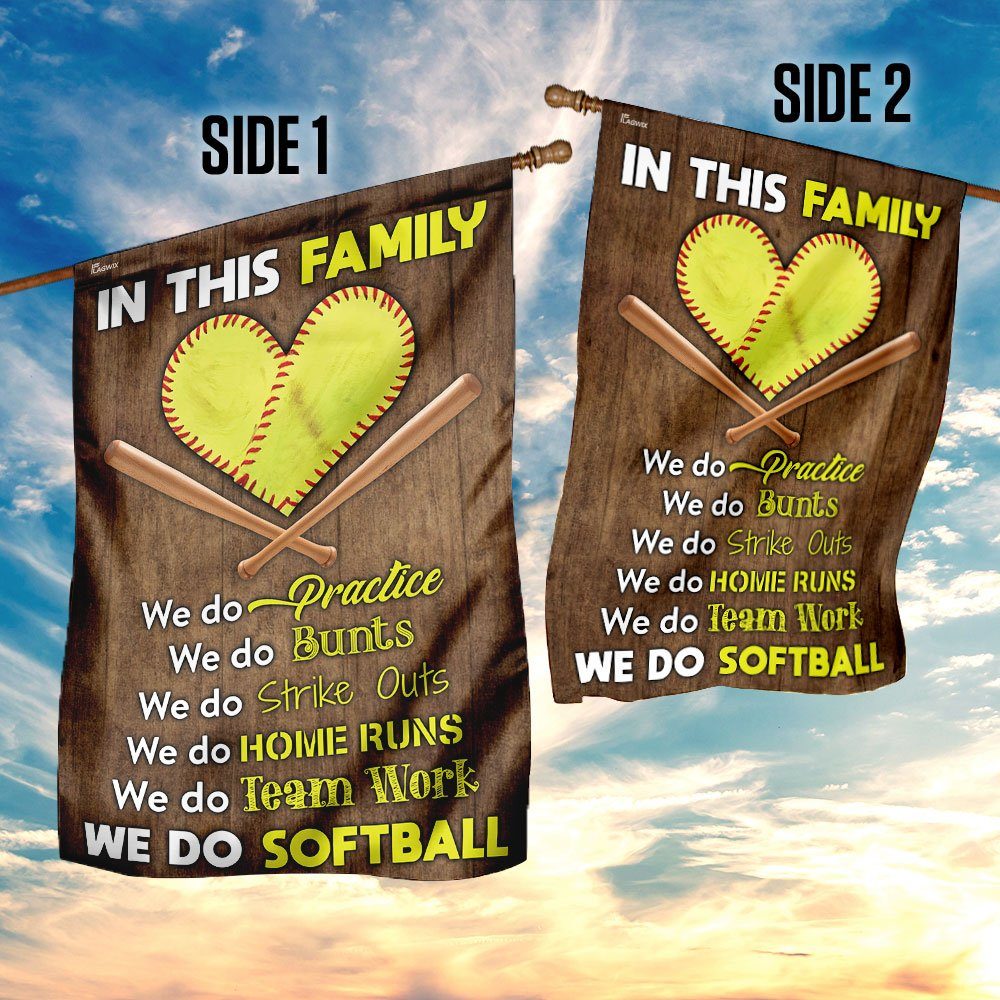 In This Softball Family Flag - Flagwix