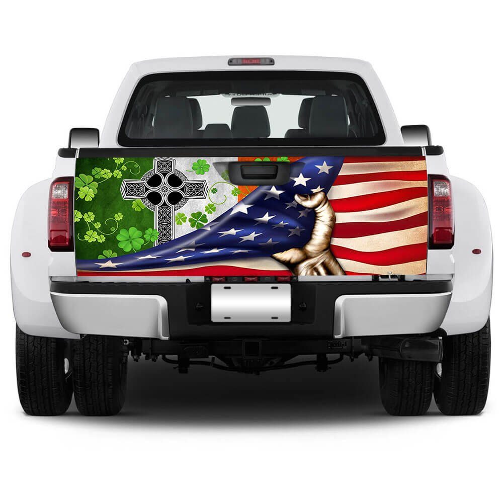 Irish Celtic Cross Truck Tailgate Decal Sticker Wrap - Flagwix